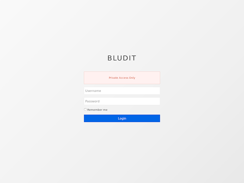 Private Mode - Plugins - Bludit CMS