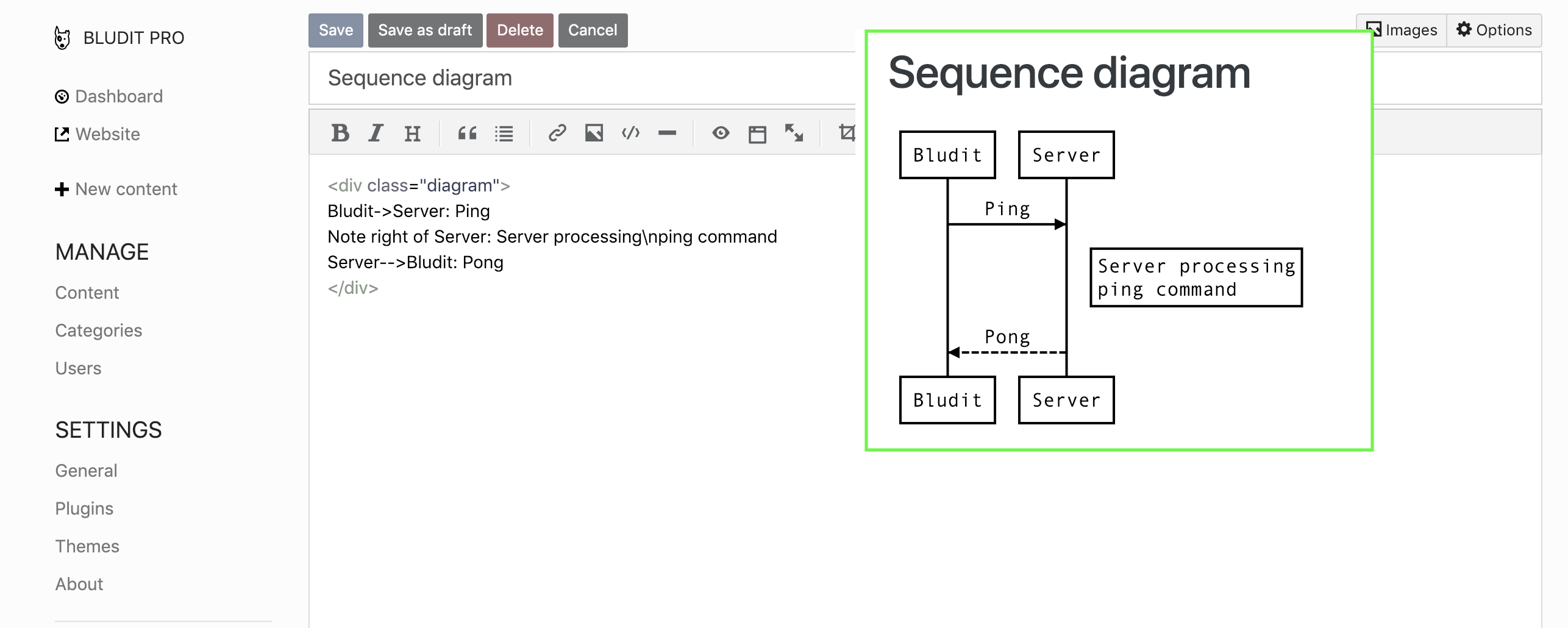 Sequence diagrams - Plugins - Bludit CMS